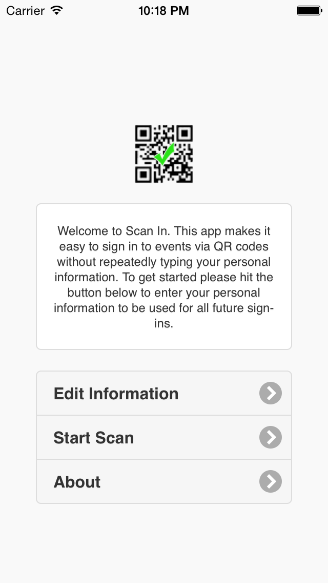 Scan In - QR based sign-in